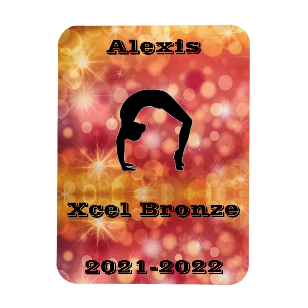 Xcel Bronze Gymnastics Magnet | Zazzle