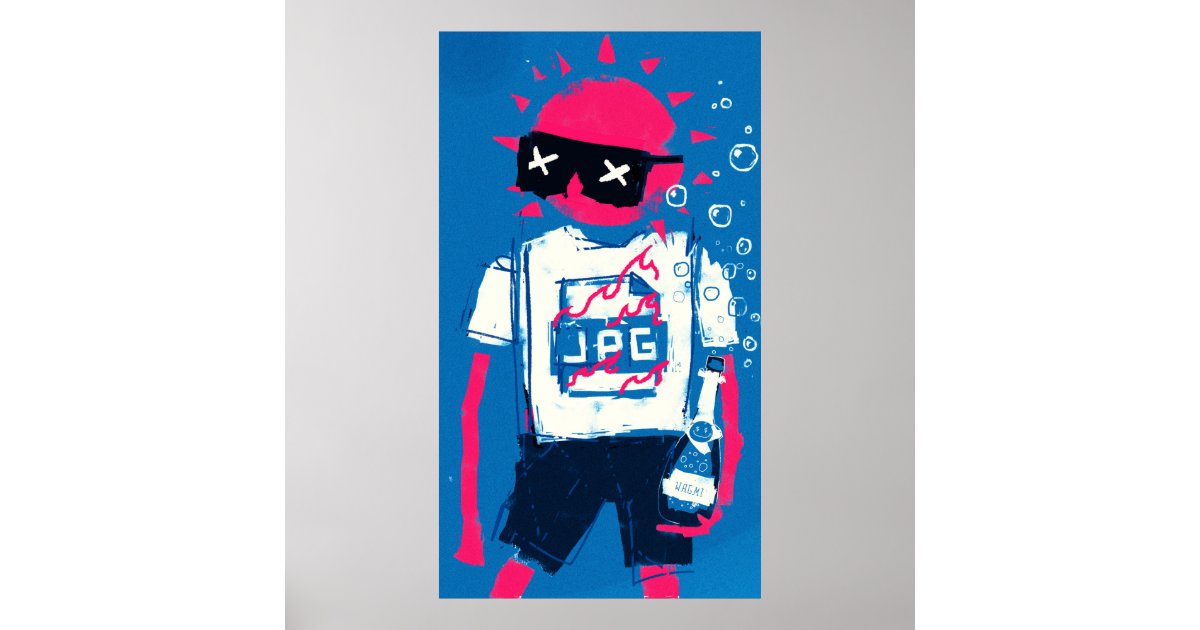XCOPY Summer JPG WAGMI Colorful Art Multiple Sizes Poster | Zazzle