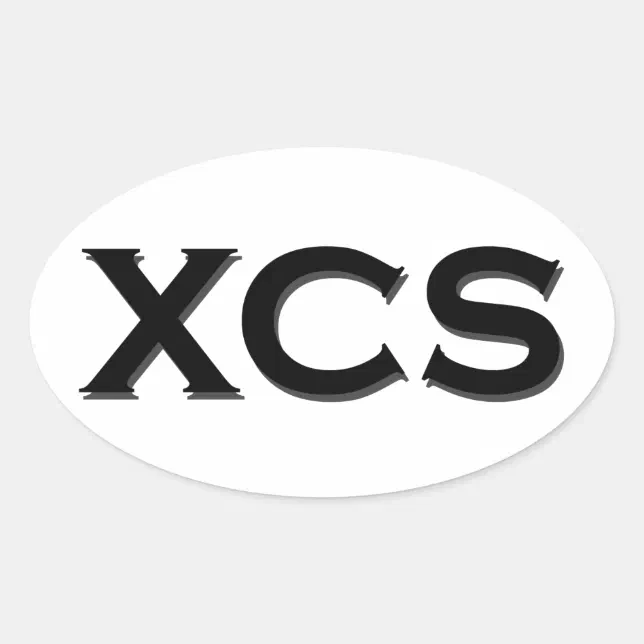 XCS (cross country skiing) Logo Oval Sticker | Zazzle