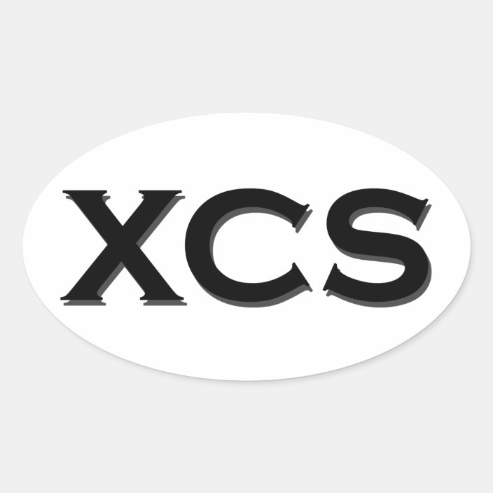 XCS (cross country skiing) Logo Oval Sticker | Zazzle.com