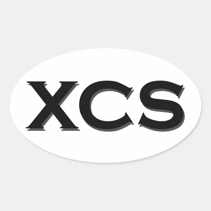 XCS (cross country skiing) Logo Oval Sticker | Zazzle