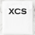 XCS (cross country skiing) Logo Oval Sticker | Zazzle