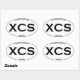 XCS - Cross Country Skiing Oval Sticker | Zazzle