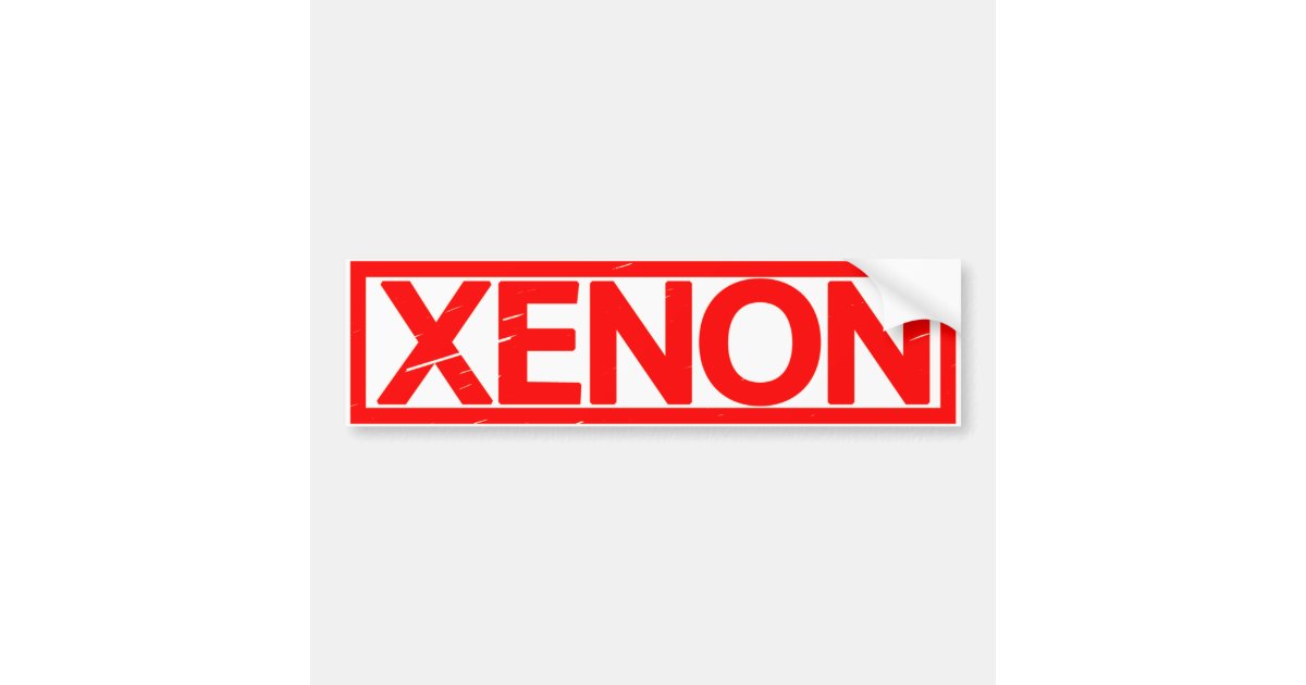 Xenon Stamp Bumper Sticker | Zazzle