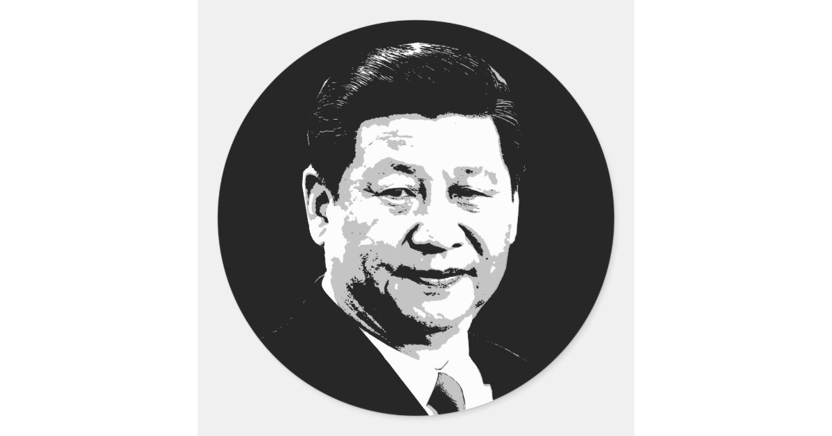 Xi Jinping Classic Round Sticker | Zazzle