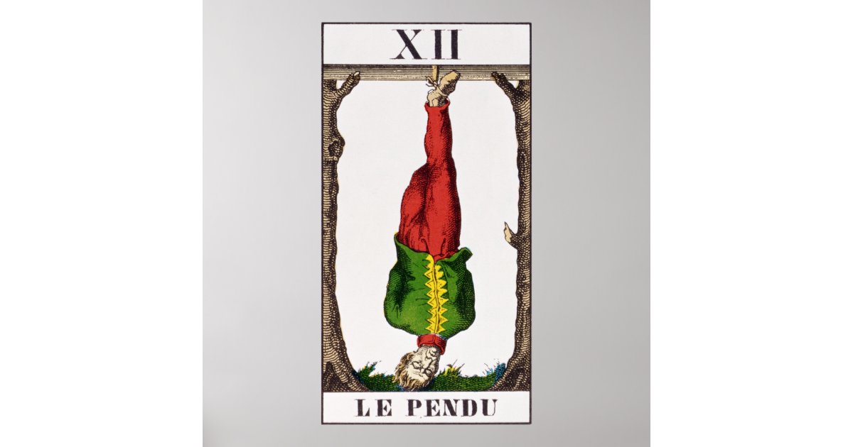 XII The Hanged Man, tarot card Poster | Zazzle