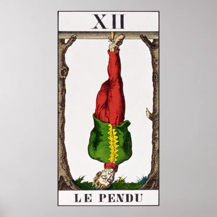 XII The Hanged Man, tarot card Poster | Zazzle