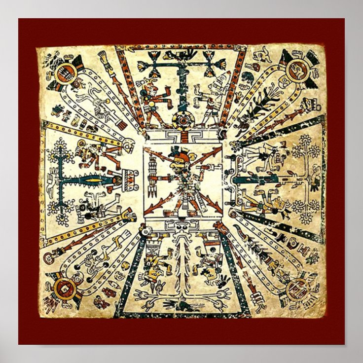 Xiuhtecuhtli Aztec Death God Poster | Zazzle