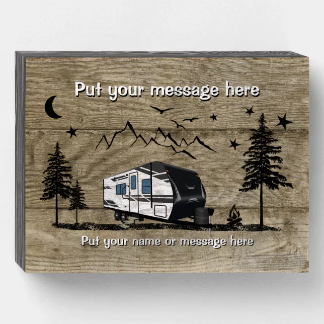 XLS22MLE Grand Design Imagine Rustic Wood Wooden Box Sign | Zazzle