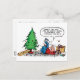 Xmas Tree Fight Holiday Postcard | Zazzle