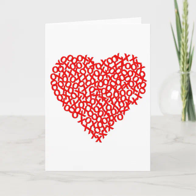 xo hearts holiday card | Zazzle