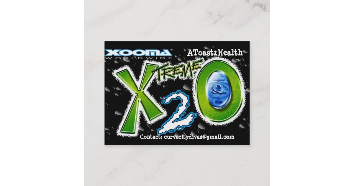 Xooma X2O A toast 2Health Business Card | Zazzle