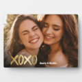 XOXO Best Friends Gold Script BFF Photo Plaque | Zazzle
