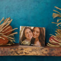 XOXO Best Friends Gold Script BFF Photo Plaque | Zazzle