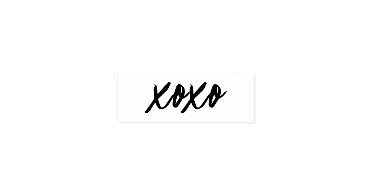 xoxo in Modern Script Typography Self-inking Stamp | Zazzle