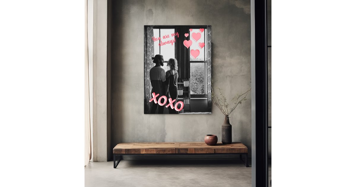 XOXO - Personalized Photo Valentine's Poster | Zazzle
