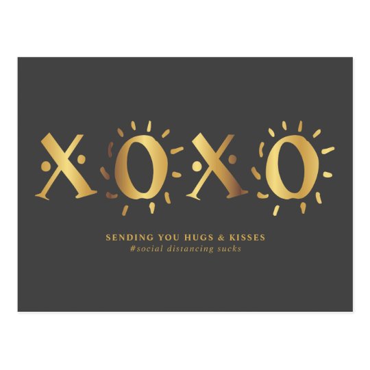 XOXO | SENDING HUGS & KISSES POSTCARD | Zazzle.com
