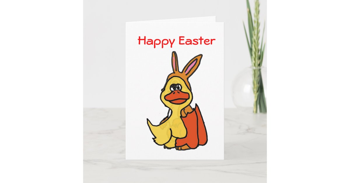 XP- Happy Easter Duck-bunny card | Zazzle
