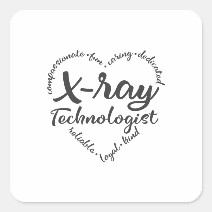 Xray tech, X-ray technologist Square Sticker | Zazzle