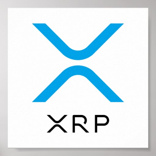 XRP Ripple Blue & Black Logo | Poster | Zazzle