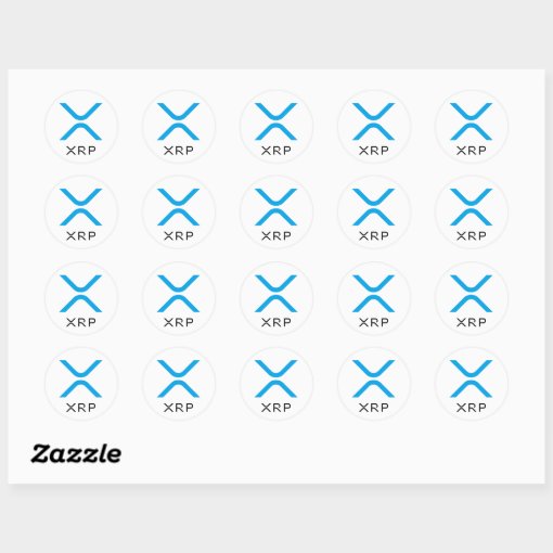 XRP Ripple Blue & Black Logo | Stickers | Zazzle