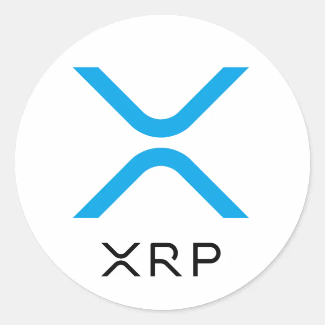 XRP Ripple Blue & Black Logo | Stickers | Zazzle