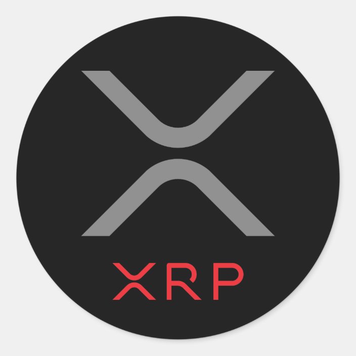 XRP Ripple Gray & Red Logo | Sticker | Zazzle.com