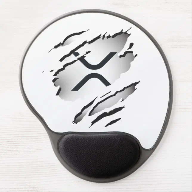 XRP Torn Image w/ Logo Reveal Underneath Gel Mouse Pad | Zazzle