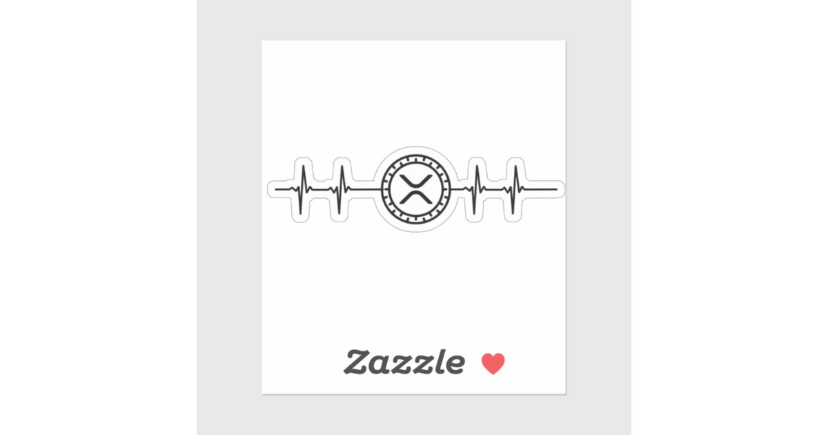 xrp trader Heartbeat Sticker | Zazzle