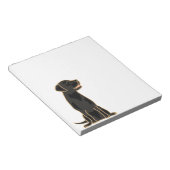 XX- Artistic Black Labrador Cartoon Notepad | Zazzle