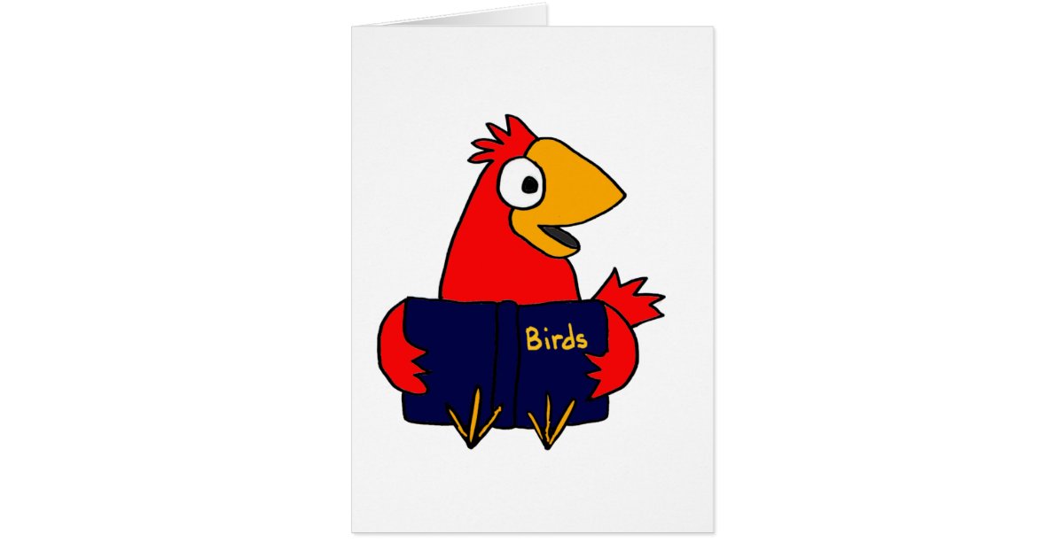 XX- Cardinal Bird Reading Book About Birds | Zazzle