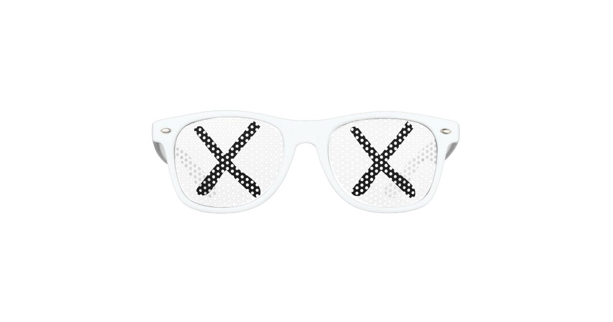 XX Eyes - "Crossed Out Eyes" Sunglasses | Zazzle