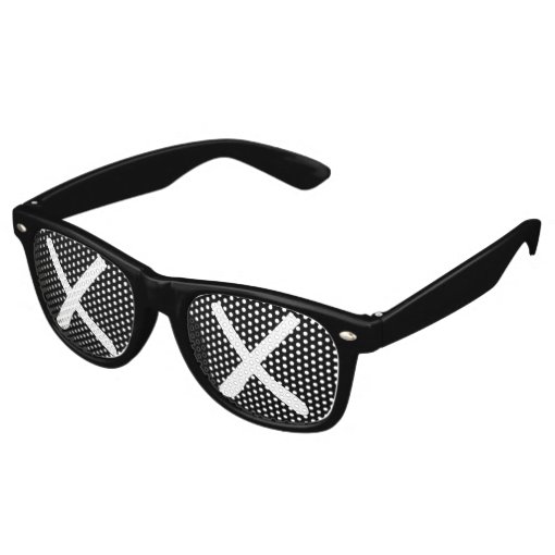 XX Eyes - "Crossed Out Eyes" Sunglasses (Black) | Zazzle