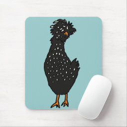 XX- Funky Polish Chicken Mouse Pad | Zazzle