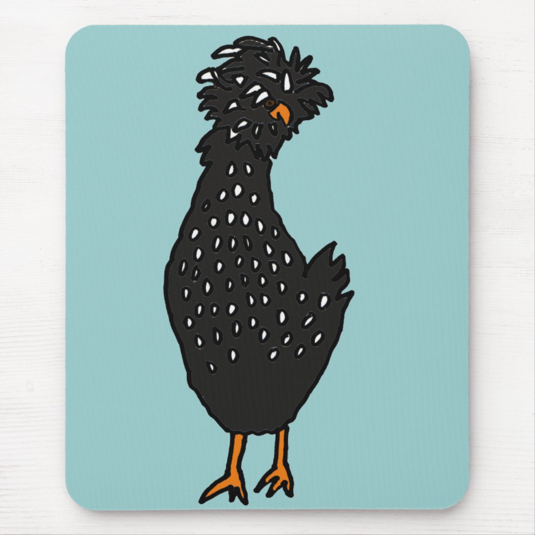 XX- Funky Polish Chicken Mouse Pad | Zazzle
