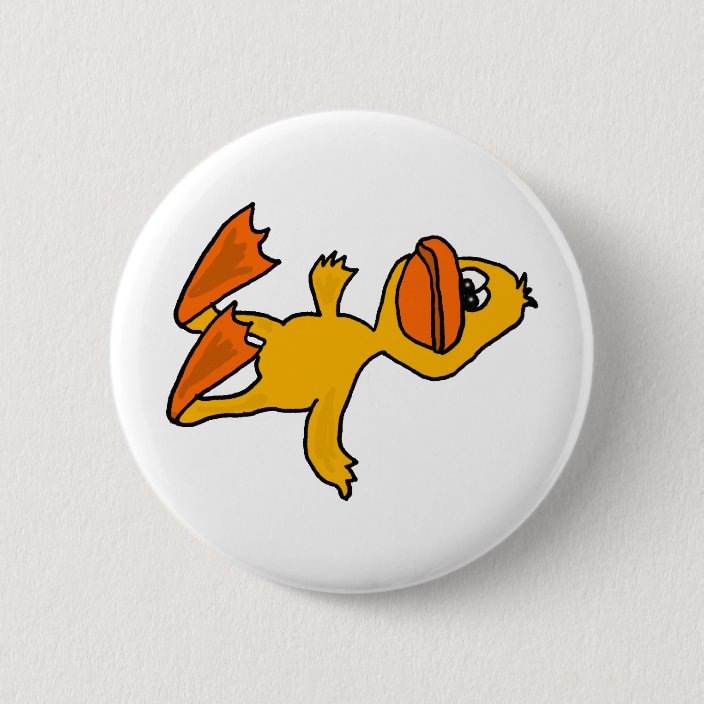 XX- Funny Dead Duck Cartoon Pinback Button | Zazzle.com