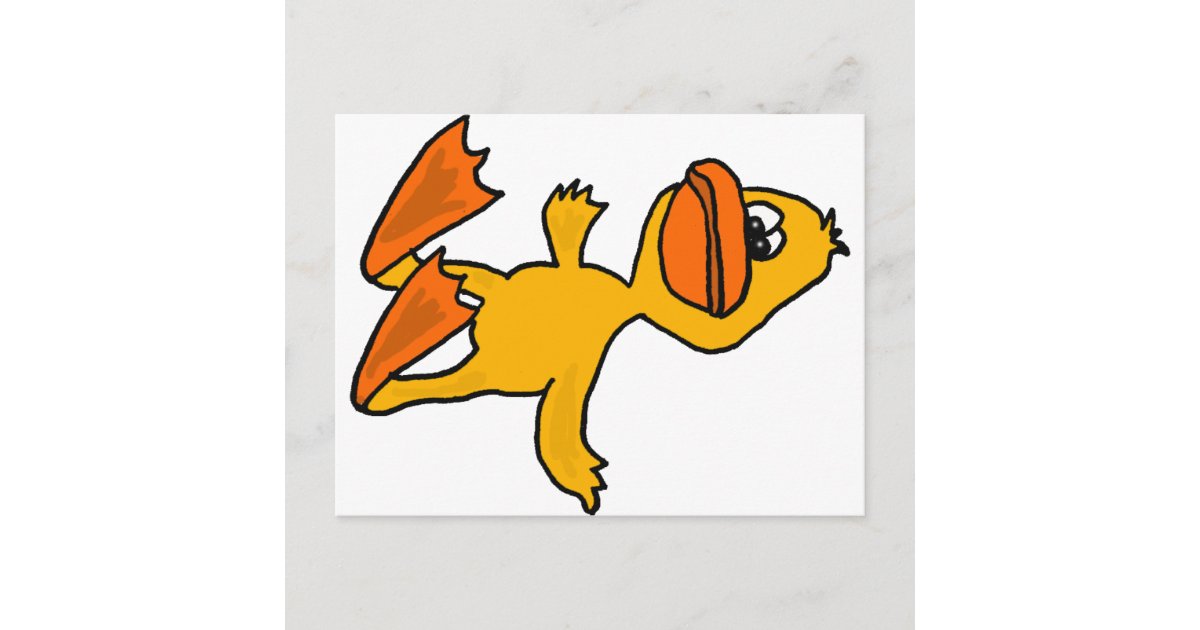 XX- Funny Dead Duck Cartoon Postcard | Zazzle
