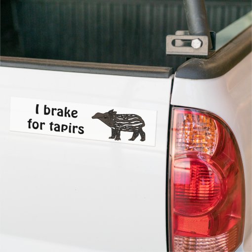 XX- Funny Tapir Cartoon Bumper Sticker | Zazzle