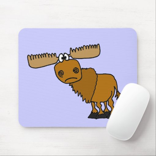 XX- Goofy Moose Design Mouse Pad | Zazzle
