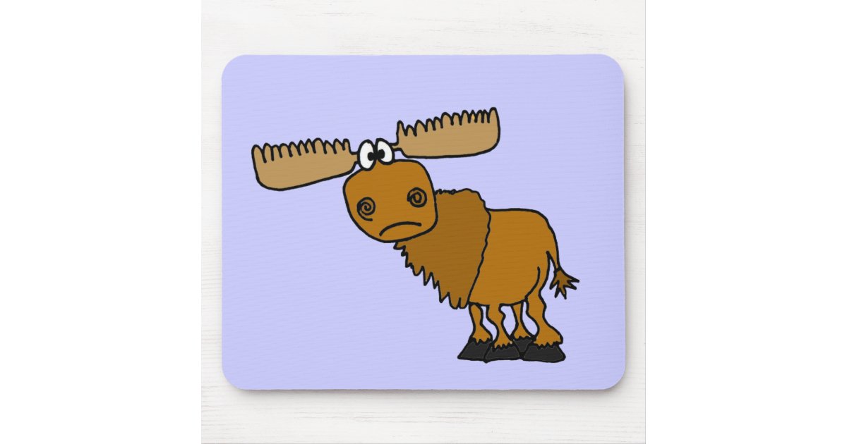 XX- Goofy Moose Design Mouse Pad | Zazzle