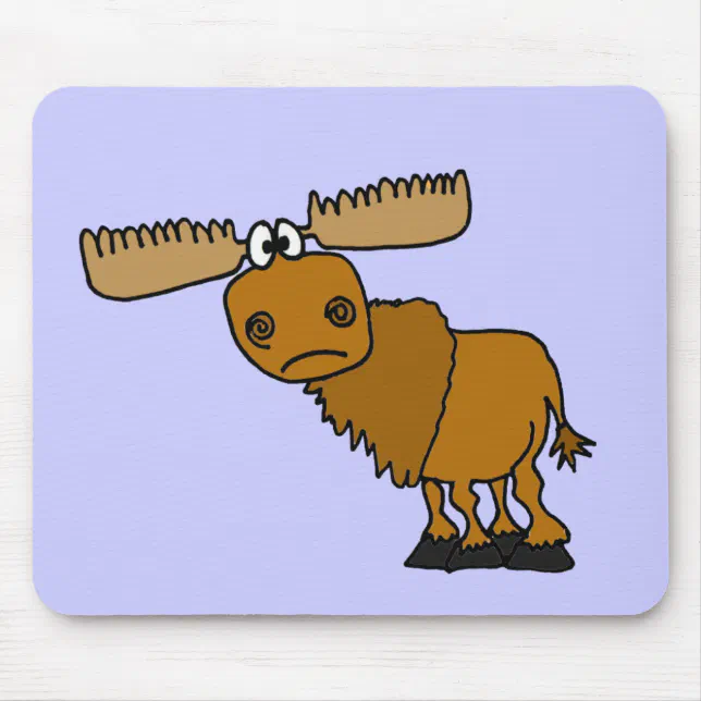 XX- Goofy Moose Design Mouse Pad | Zazzle