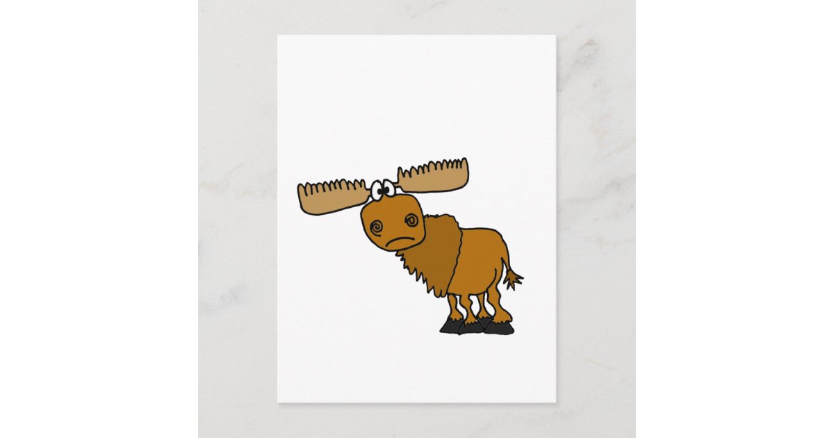 XX- Goofy Moose Design Postcard | Zazzle