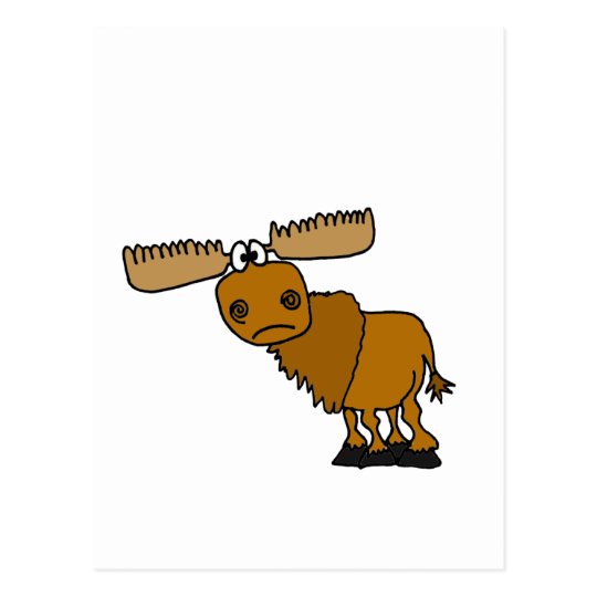 XX- Goofy Moose Design Postcard | Zazzle.com