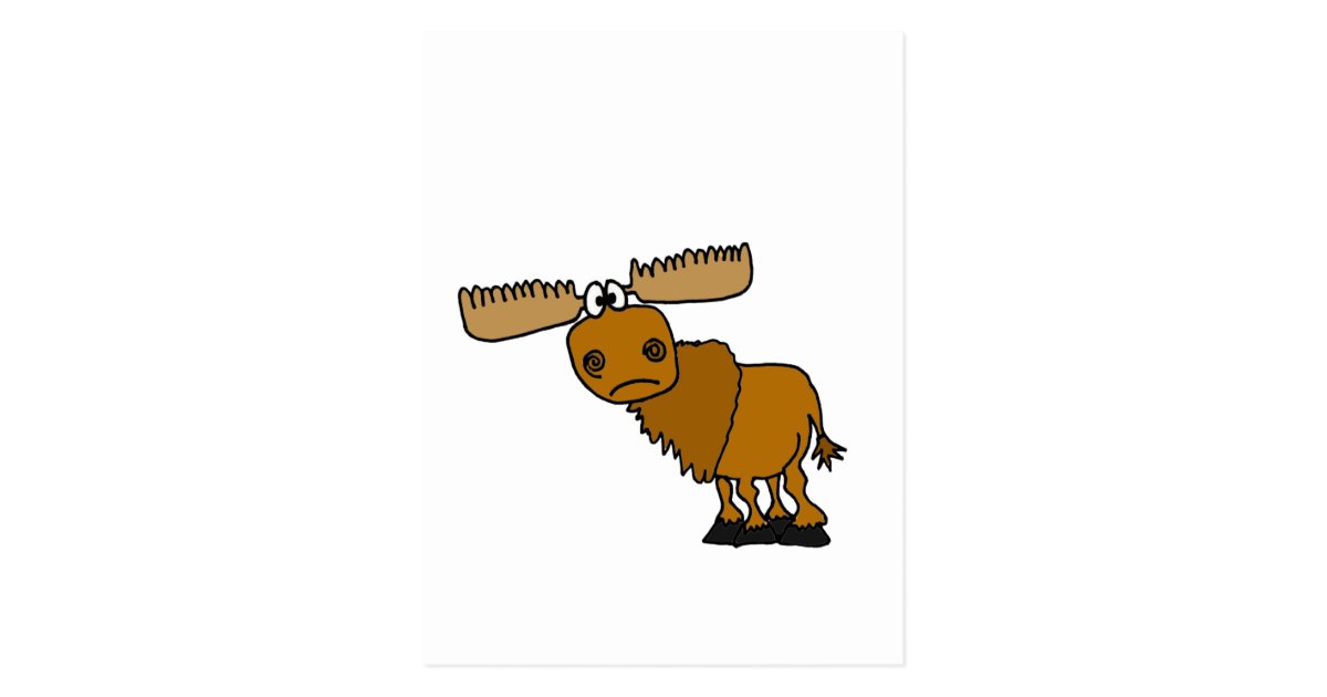 XX- Goofy Moose Design Postcard | Zazzle.com