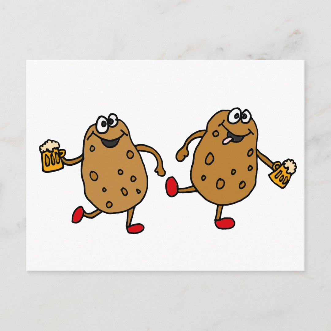 XX- Smashed Potatoes Cartoon Postcard | Zazzle