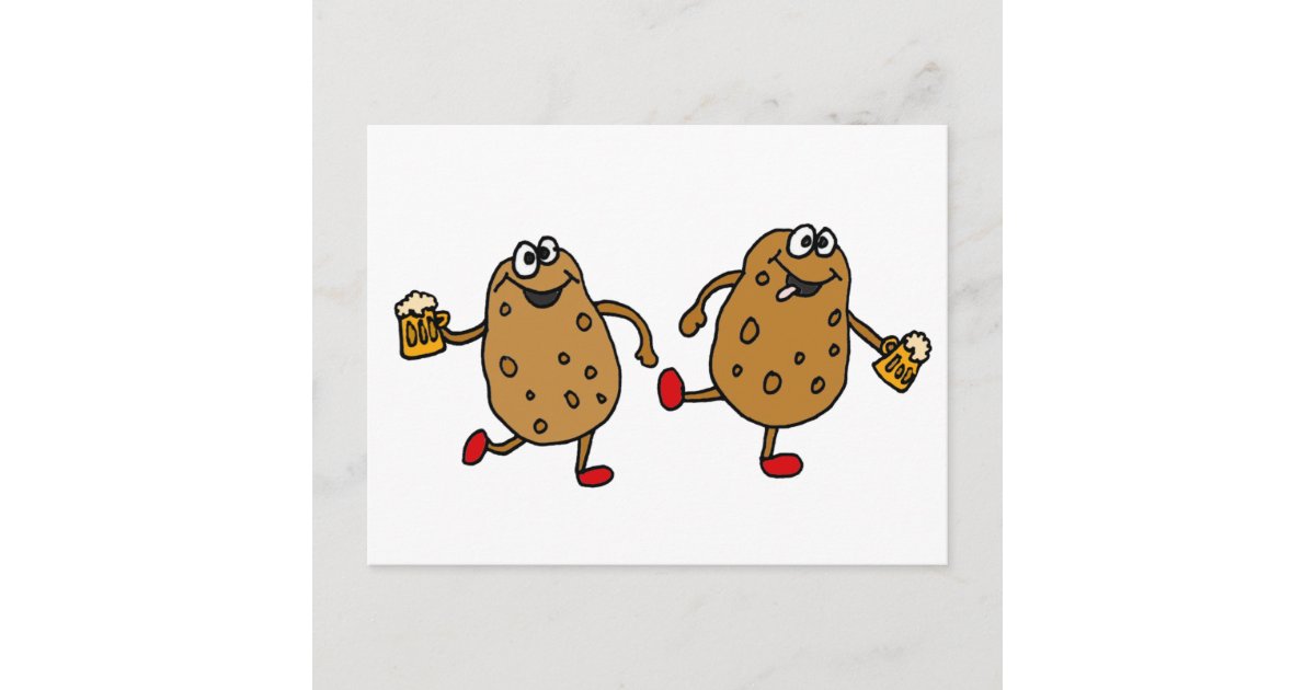 XX- Smashed Potatoes Cartoon Postcard | Zazzle