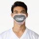 XXL Foul Mouth Funny Giant B&W Lips Facemask Adult Cloth Face Mask | Zazzle