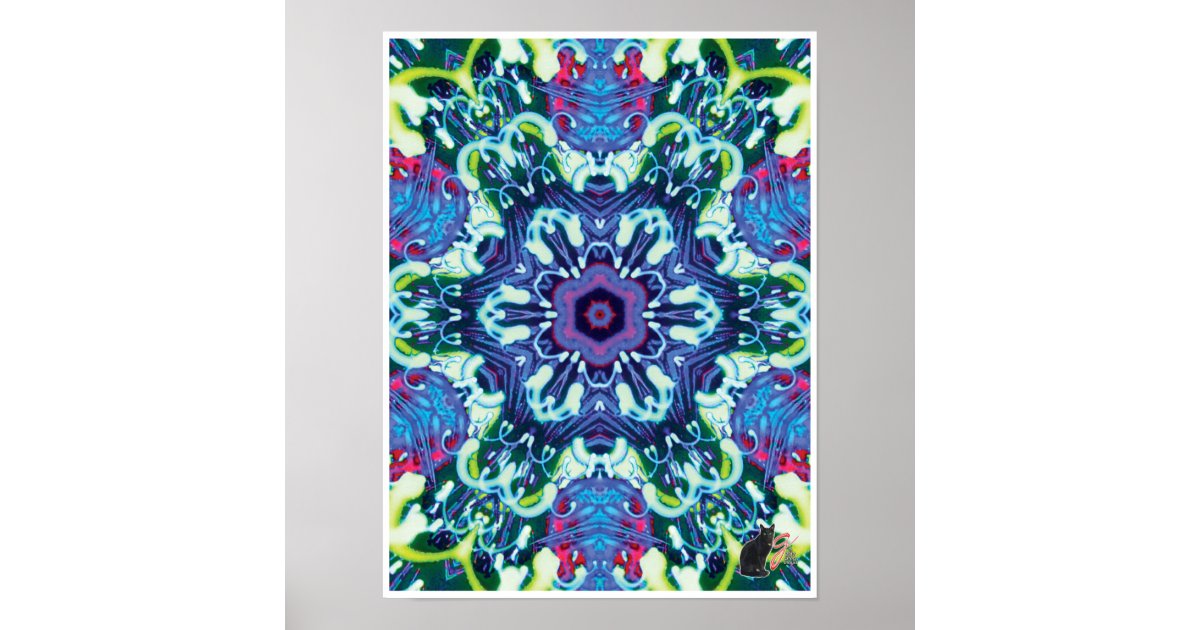 Xyloid Kinetic Collage Kaleidoscope Poster | Zazzle