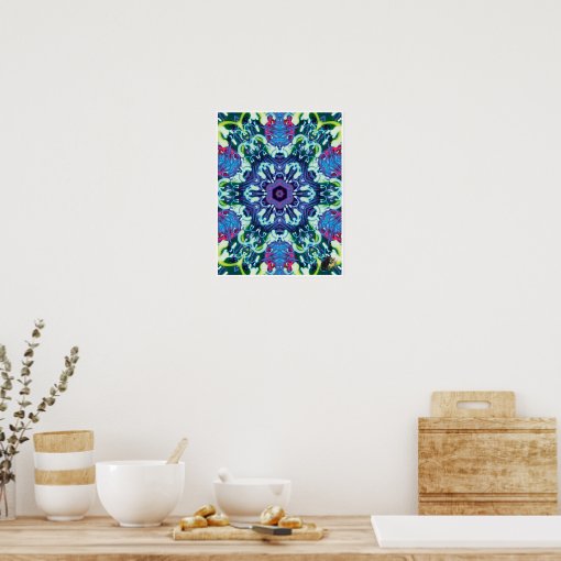 Xyloid Kinetic Collage Kaleidoscope Poster | Zazzle