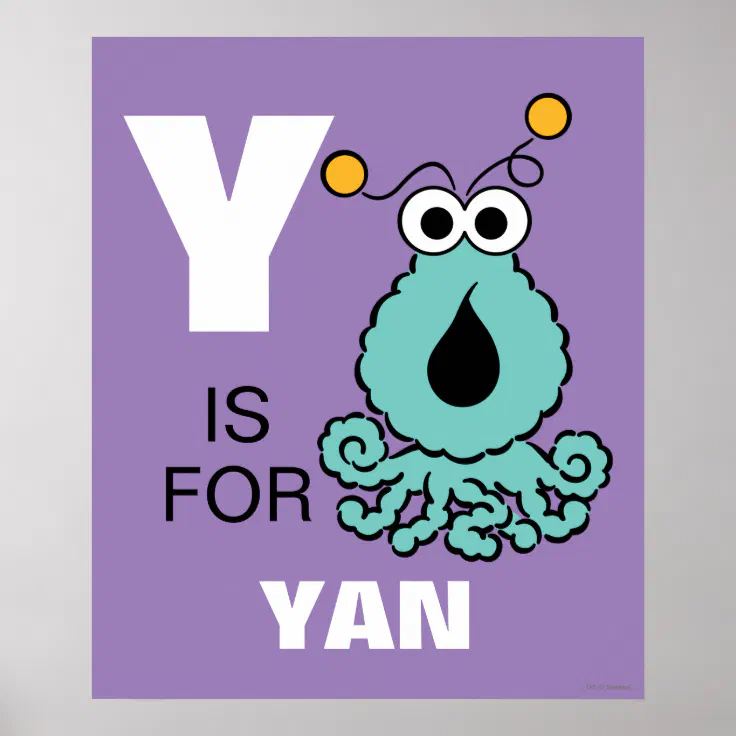 Y is for Yip-Yips | Add Your Name Poster | Zazzle